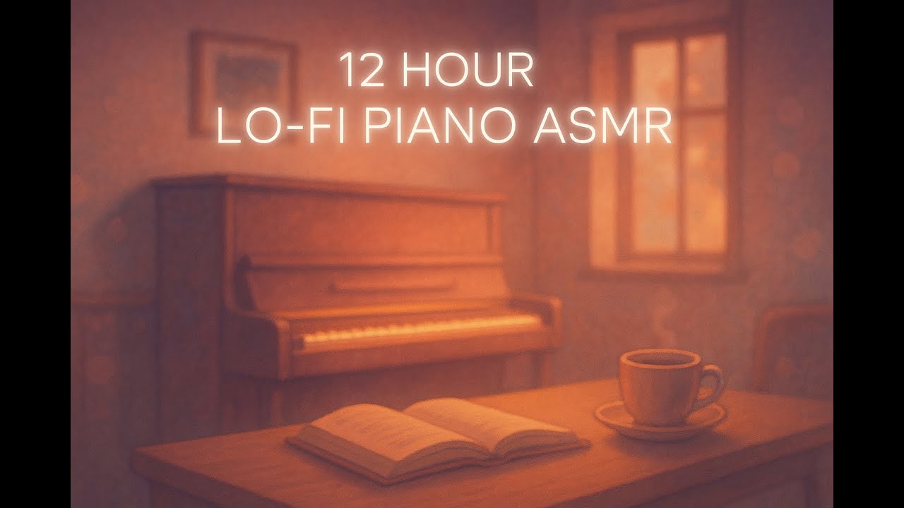 12 Hour Upbeat Lo Fi Piano ASMR | Focus, Relax, Study, Sleep - YouTube