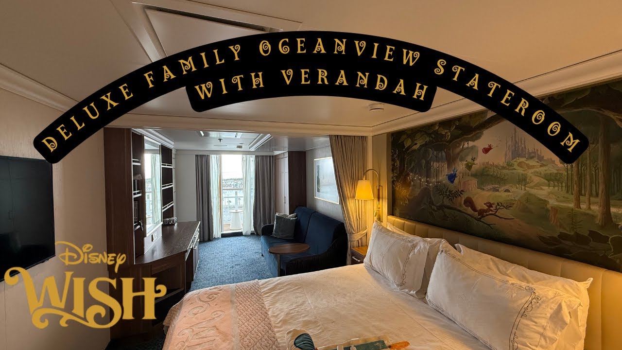 Disney Wish - Deluxe Family Oceanview With Verandah Room Tour ...