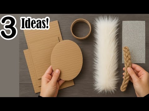 Don't throw away your recycled cardboard ! I turned cardboard into 3 ...