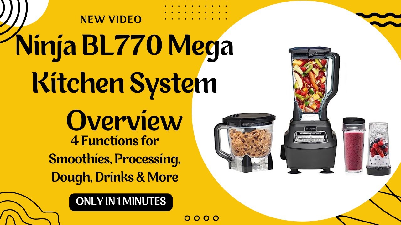 #8 Ninja BL770 Mega Kitchen System Overview | 4 Functions for Smoothies ...