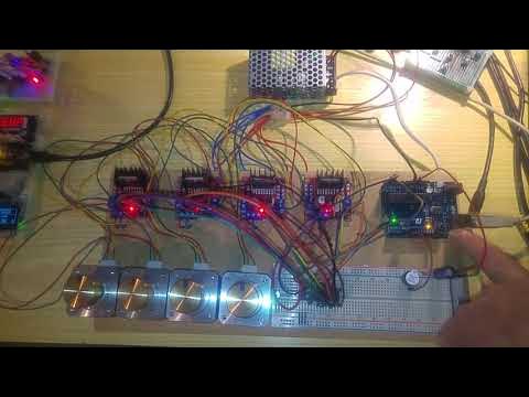 Commande 4 Moteurs PAP + L298N + MCP23017 v1.0 - Carte Arduino UNO - YouTube