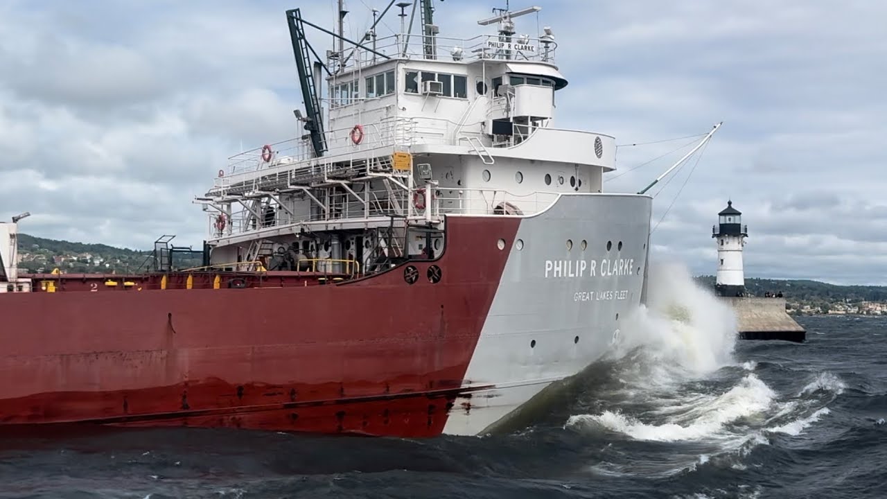 Classic Steamer Showing Off Against Lake Superior - YouTube