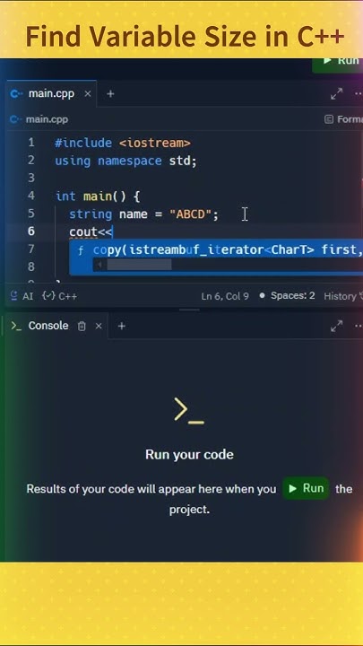 Find Variable Size In C With Sizeof Operator Quick Coding Tip Coding Cplusplus Youtube