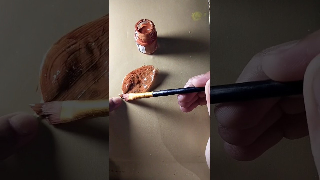 Lets try leaf painting | allure arts | #easyart #artwork #painting # ...