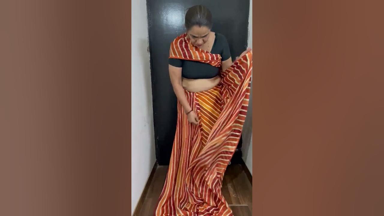 saree drape desi style #drapingsaree #indianwear #indian #culture #indianculture #traditional # ...