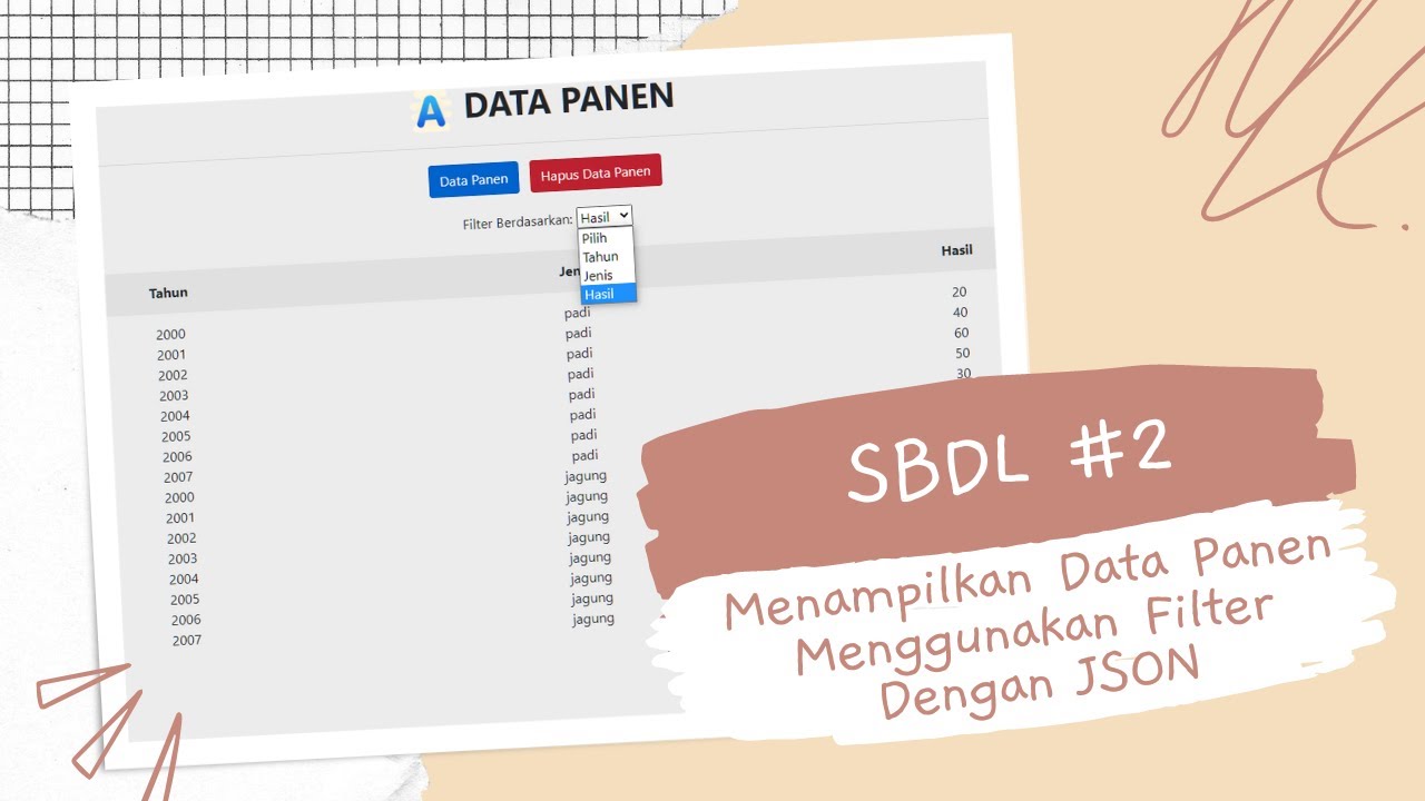Sistem Basis Data Lanjutan - Aplikasi berbasis Web Pengolahan Data Dari File json - YouTube