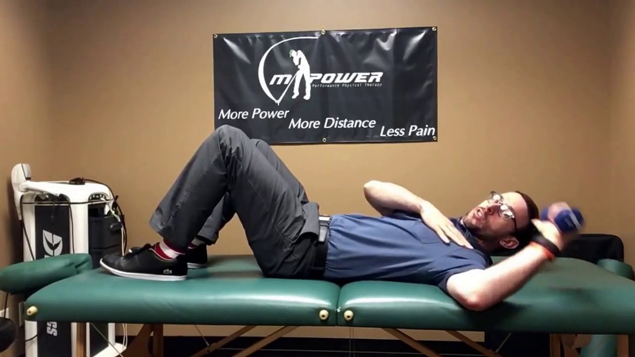 Supine Shoulder Internal Rotation - YouTube