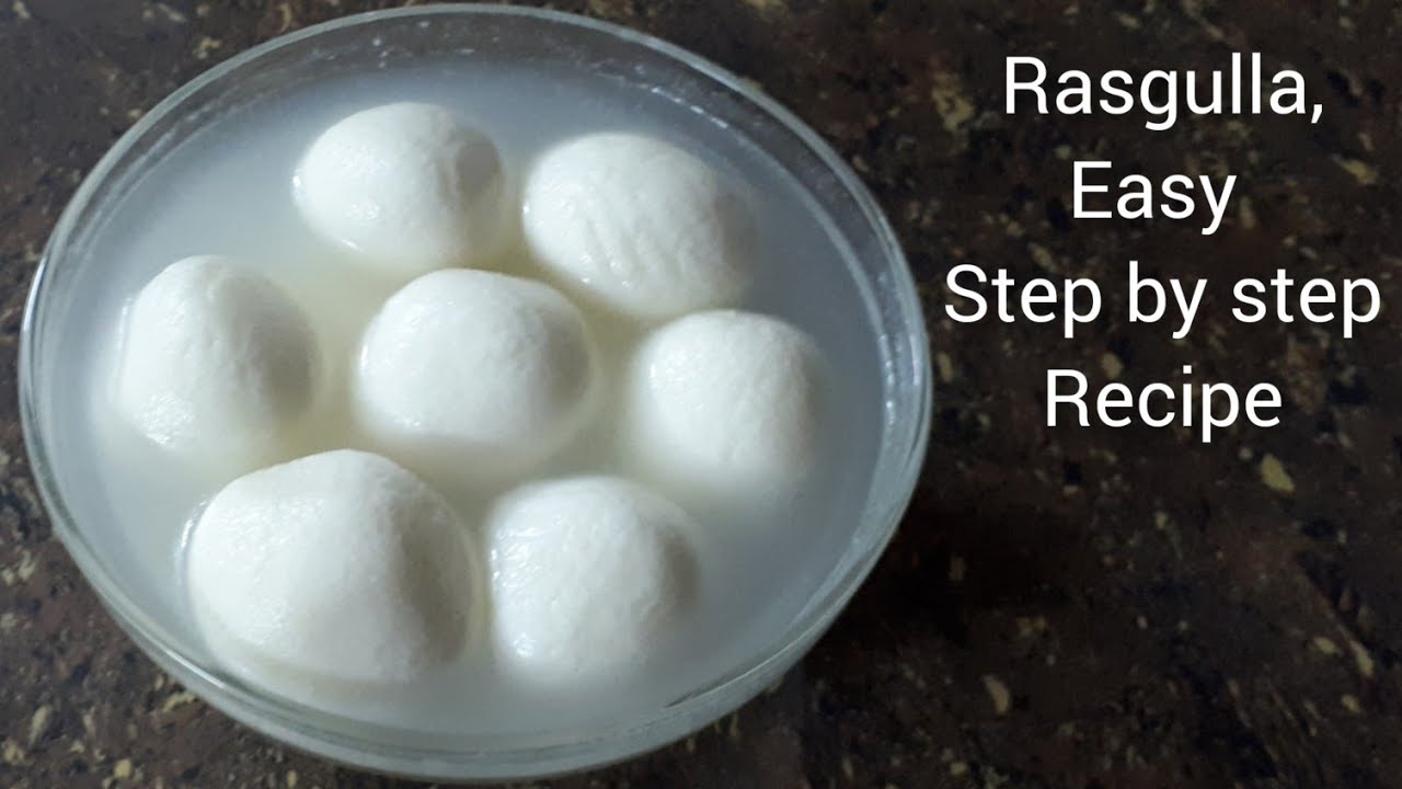 ঘরে তৈরি ছানা দিয়ে রসগোল্লা রেসিপি l Rasgulla,Easy Step by step Recipe - YouTube