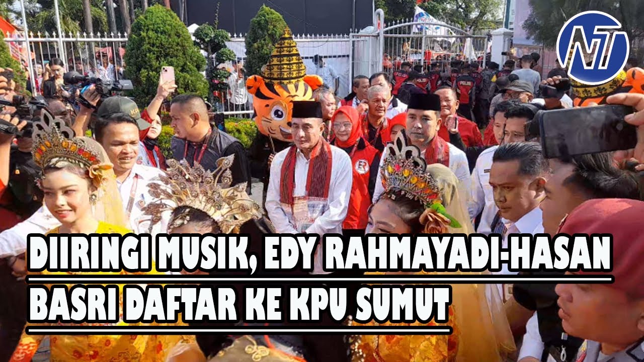 Edy Rahmayadi dan Hasan Basri Sagala Tiba di Kantor KPU Sumut - YouTube