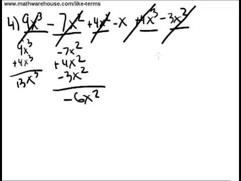 Combining Like Terms. Part II Practice Problems - YouTube