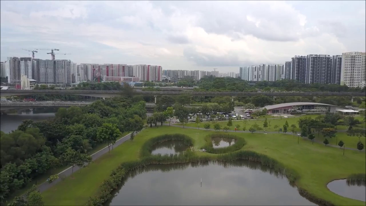 (Drone) SENGKANG RIVERSIDE PARK, SINGAPORE - YouTube