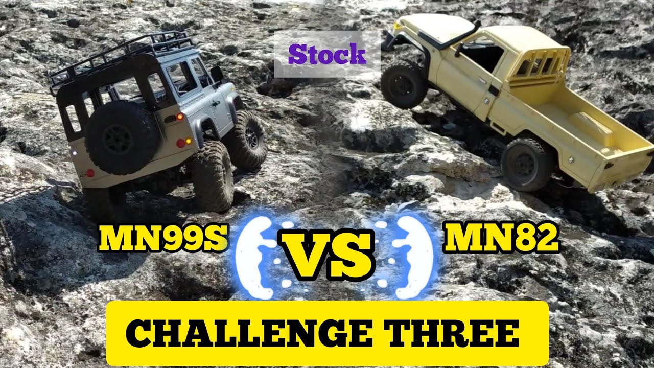 MN82 VS MN99S - STOCK BATTLE - 1/12 MINI SCALE RC - ROCK CRAWLER - YouTube