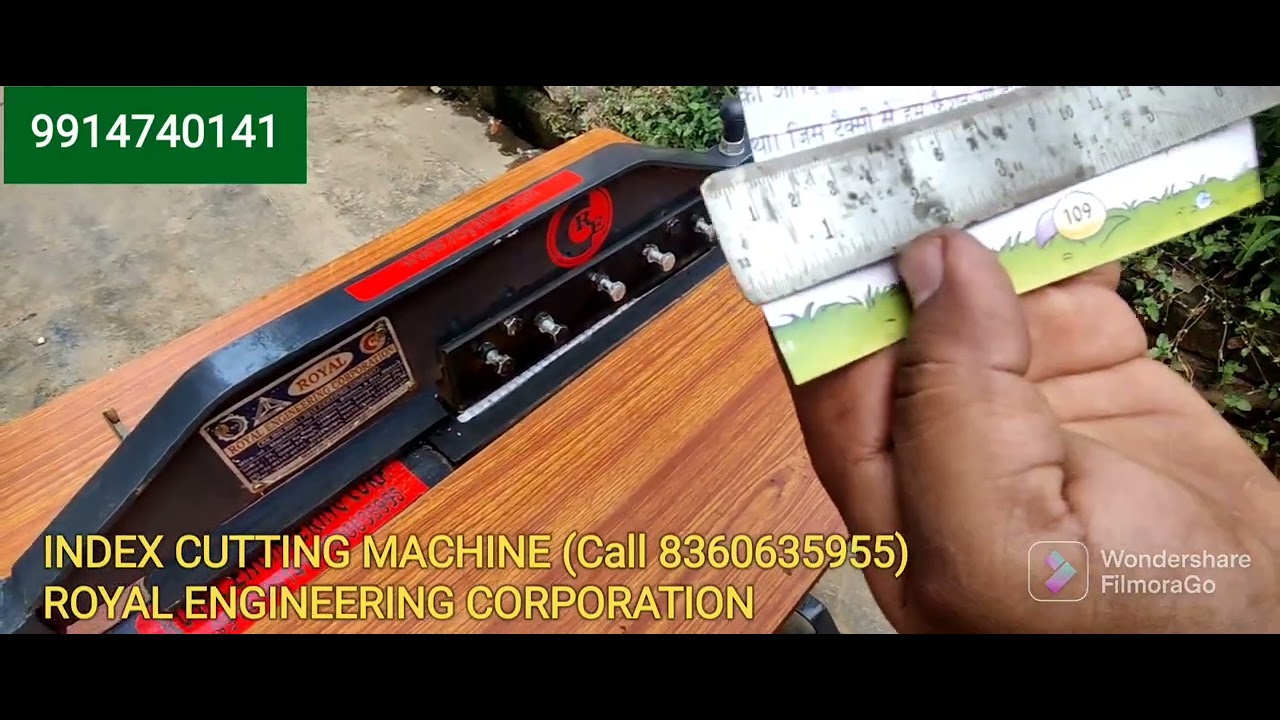 INDEX CUTTING MACHINE HEAVY DUTY WITH BACK MARGIN ADJUSTABLE - YouTube