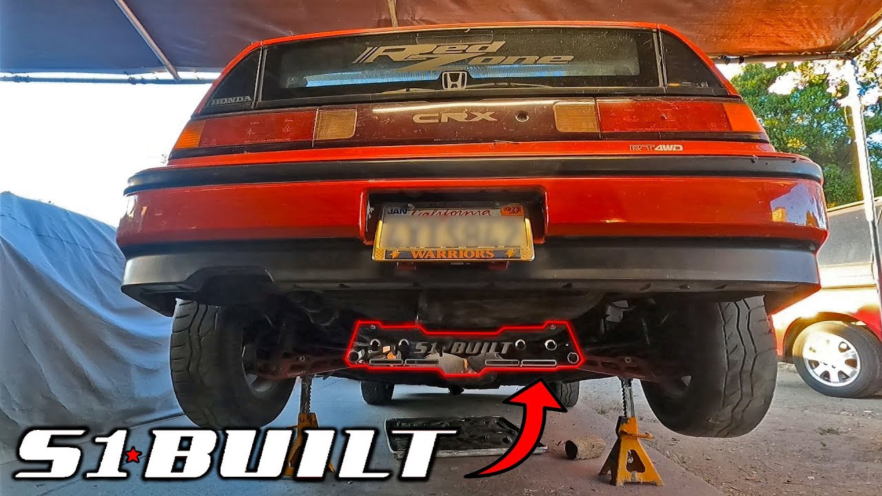 Red AWD CRX Gets S1BUILT Delta 7 Rear DIFF Mount ! ! - YouTube