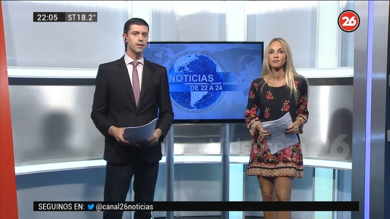 Canal 26 - Noticias de 22 a 24 - Apertura - Diego Codini / Daniela ...