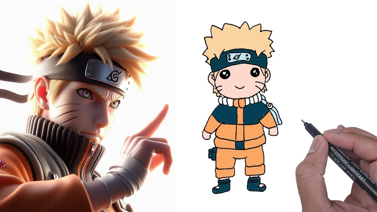 How to Draw Naruto ( Cute & EZ ) - YouTube