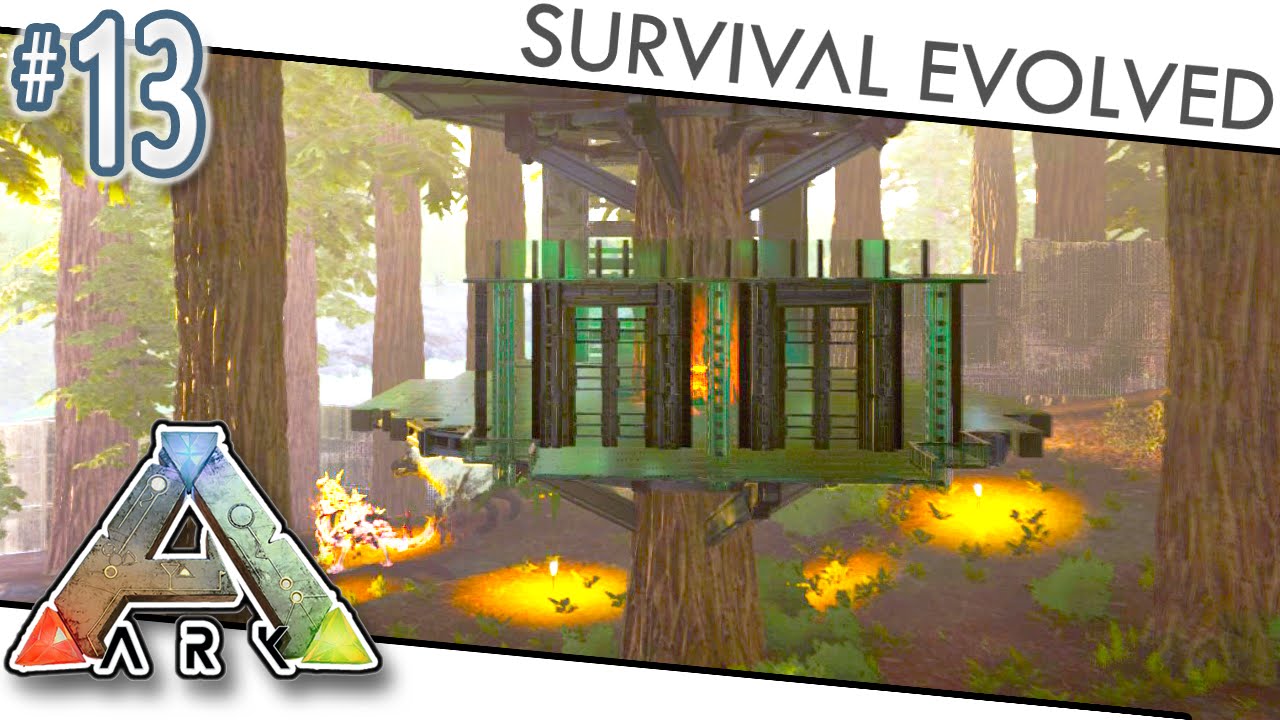 ARK: Survival Evolved - Building a Treehouse Base! [Modded Annunaki #13 ...