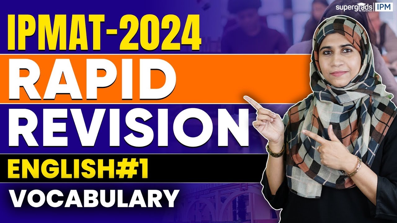 IPMAT 2024 Rapid Revision | English Language #1 | Vocabulary (Rapid ...
