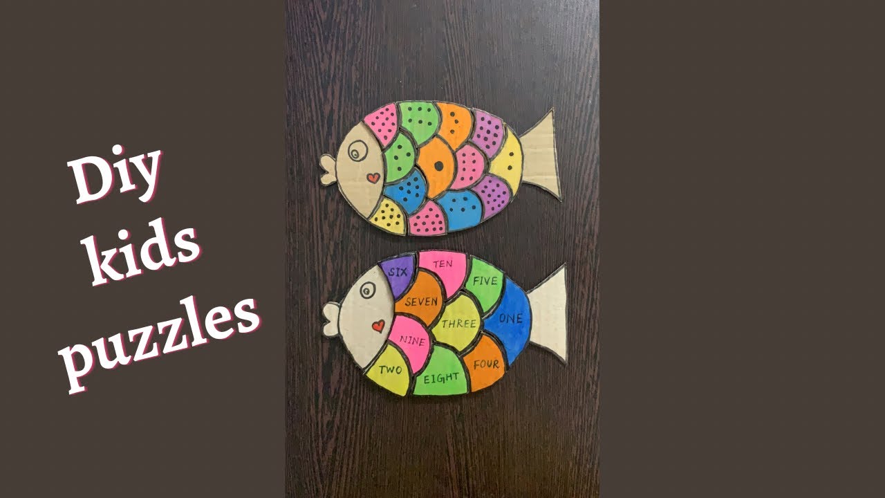 DIY fish puzzles for kids | Kids activities at home | lockdown ...