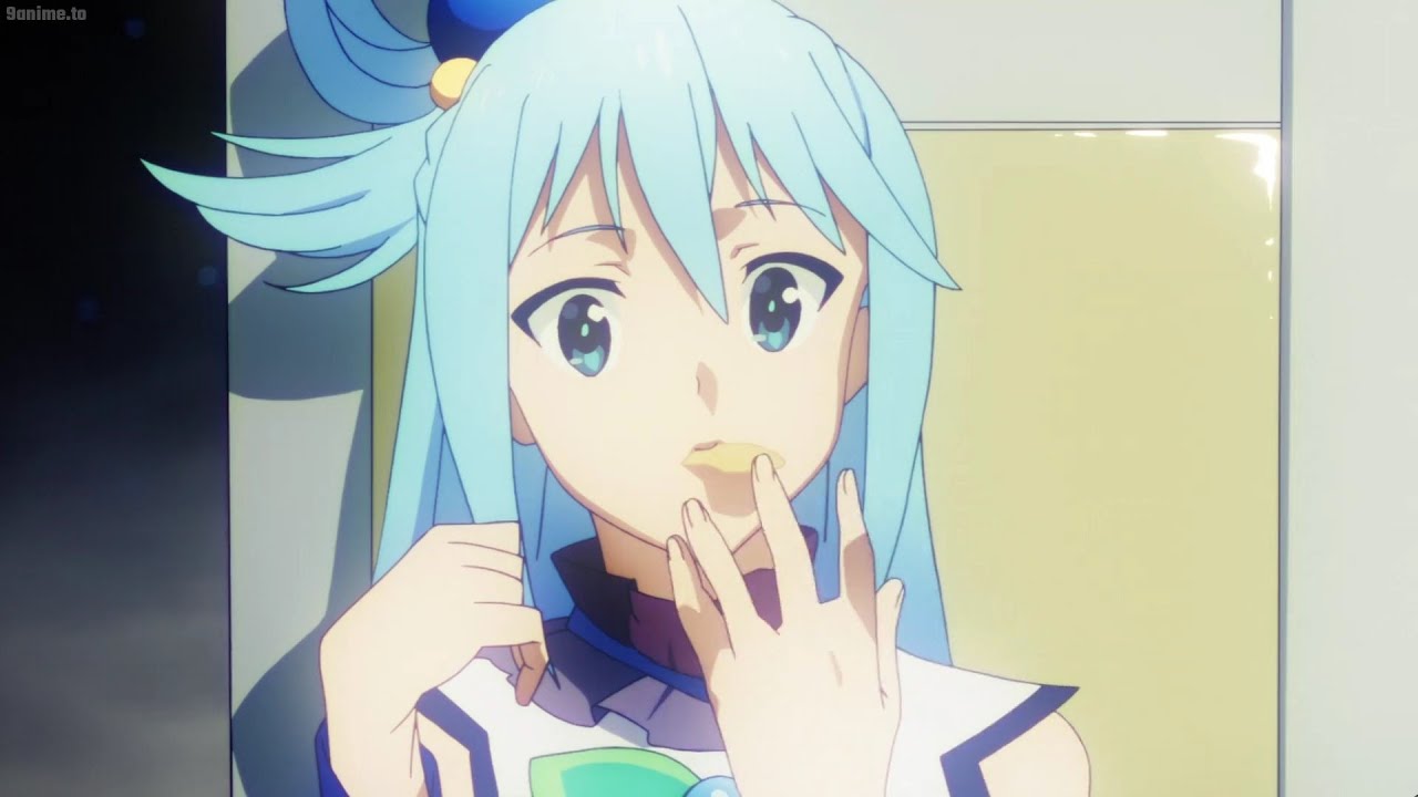 Lady Aqua Eating Potato Chips - YouTube