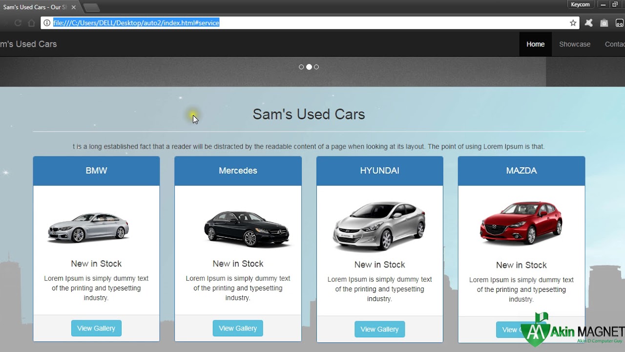 5 – Section Design Part B – Panel – Showcase Panel – One Page ...