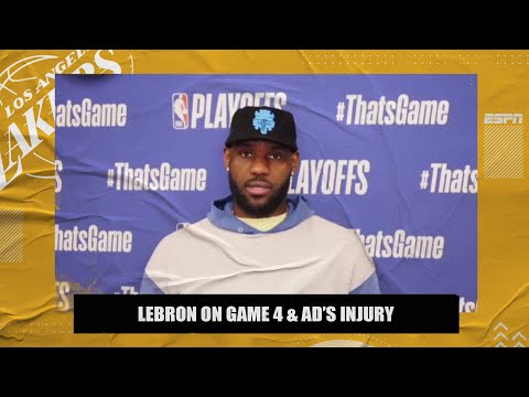 LeBron James reacts to Anthony Davis' Game 4 injury and Lakers' loss to the Suns | 2021 NBA Playoffs