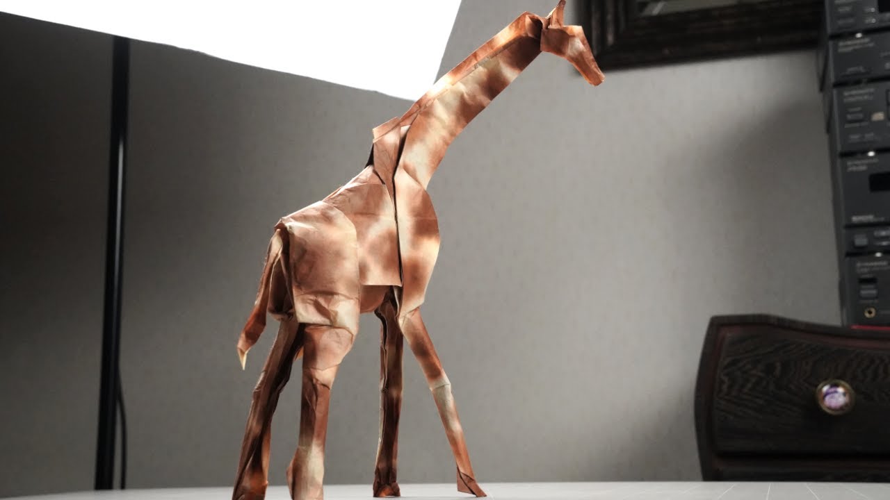 How I Made The Most Beautiful Origami Giraffe From 1 Uncut Square Of ...