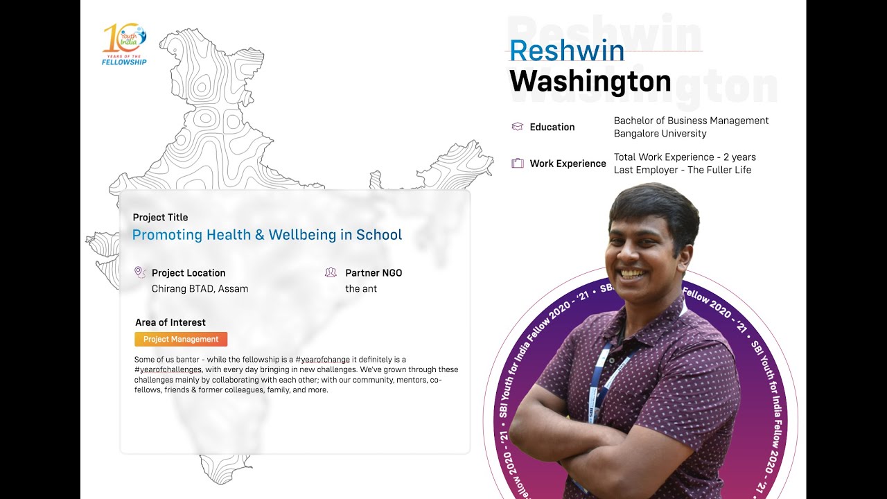 Meet Reshwin Washington - An SBI YFI Fellow batch 2020 - 21. - YouTube