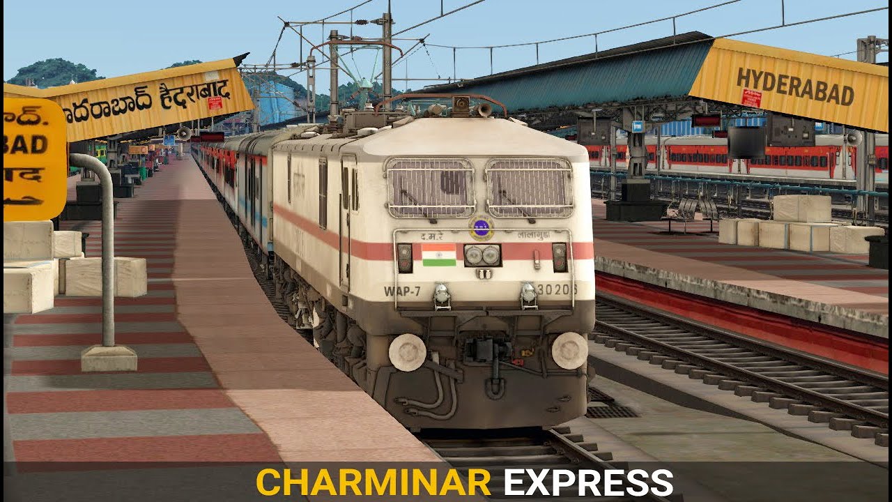 12760 Charminar Express | Train Simulator | Indian Train | Rail Road ...