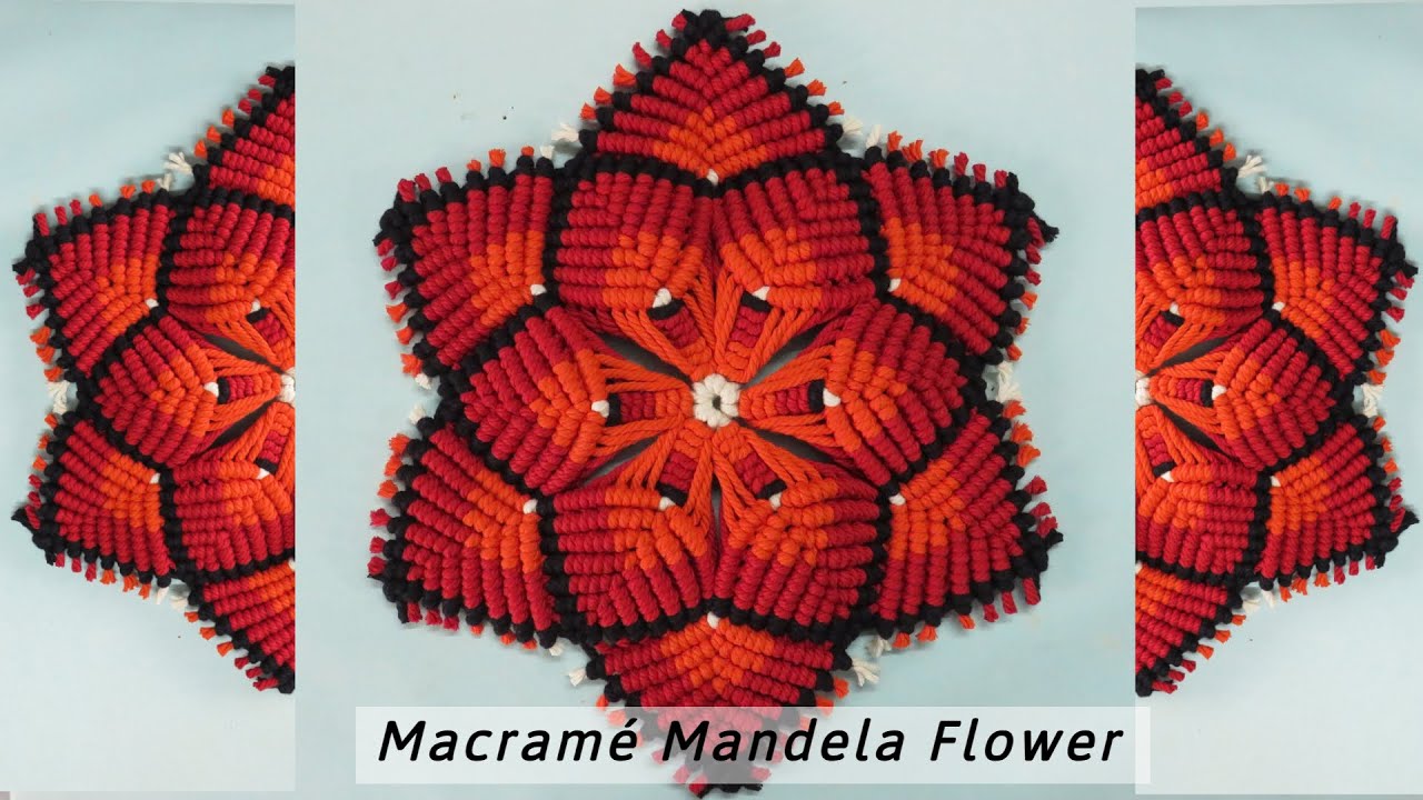 Macramé Mandala flower Tutorial | How to make... - YouTube