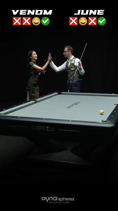 Most Famous Chinese 8 Ball Referee attempts classic Pool Trick! June Wang 🇨🇳 & Venom 🇲🇫 - YouTube