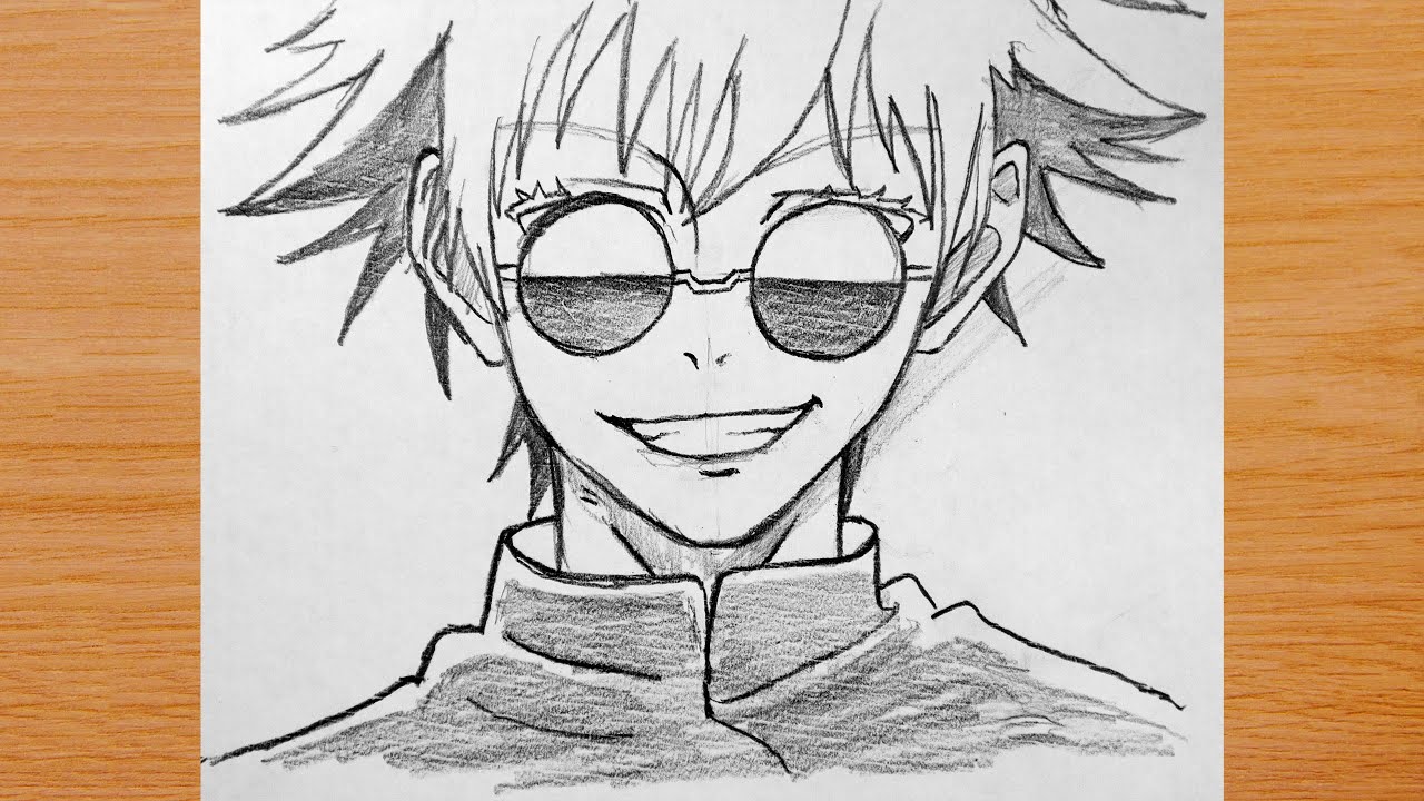 How to draw Gojo Satoru step by step || Anime drawing videos for ...