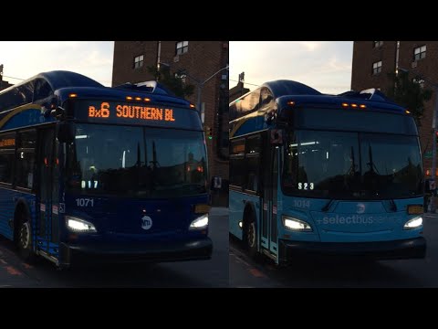 MTA NYC Bus New Flyer XN60 #1071/1014 Bx6/Bx6-SBS - YouTube