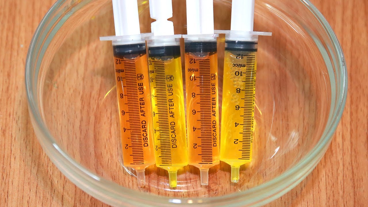 Making honey clear slime - piping injection - piping bags - most ...