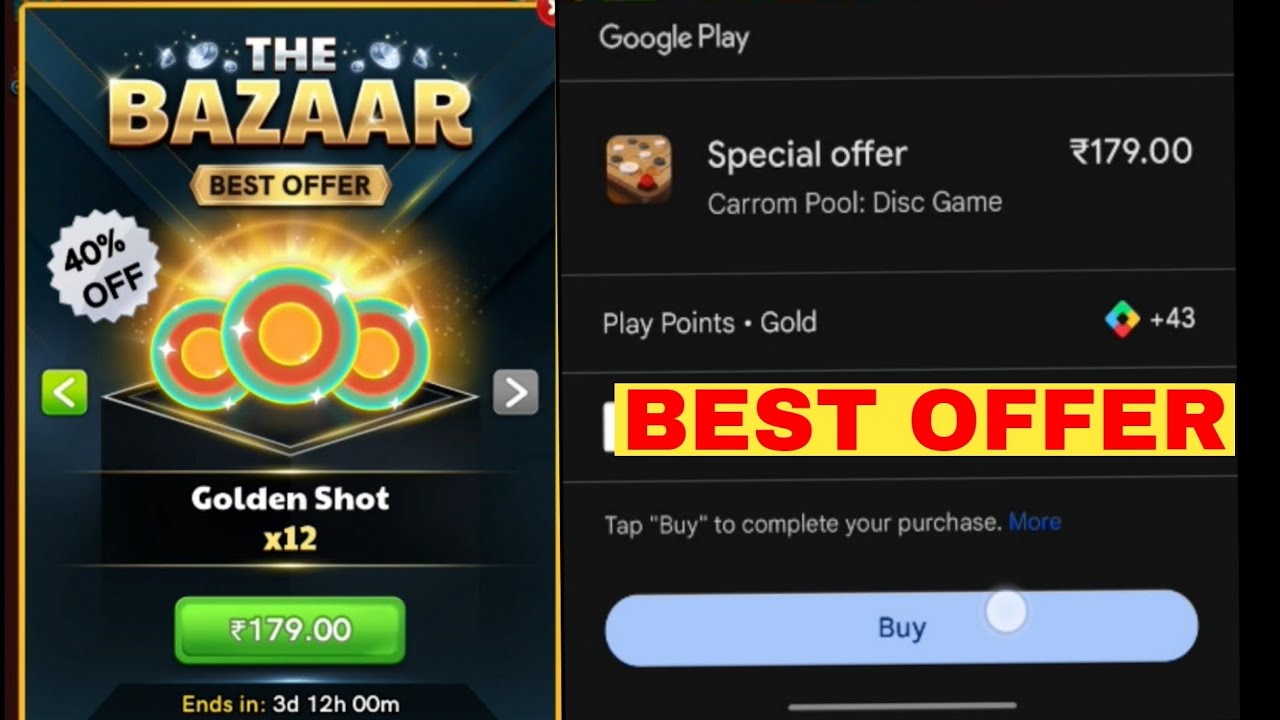 Carrom pool New Best offer Golden Shot Buy update - Gaming Sahu - YouTube