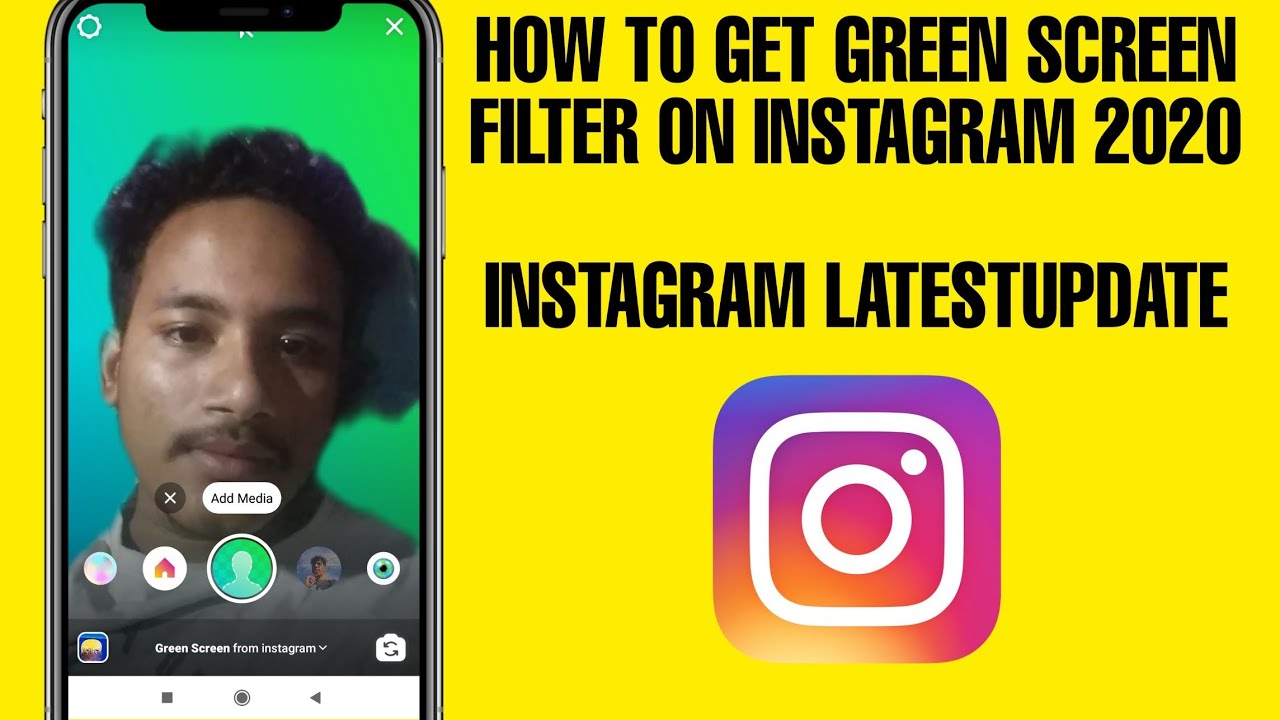 How to use green screen filter on Instagram 2020 - YouTube