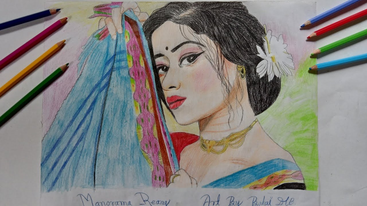 Manorama Reang | Drawing video | Art Bahai Debbarma - YouTube