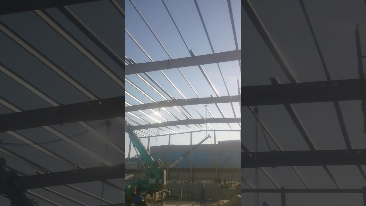 Z purlins installation - YouTube