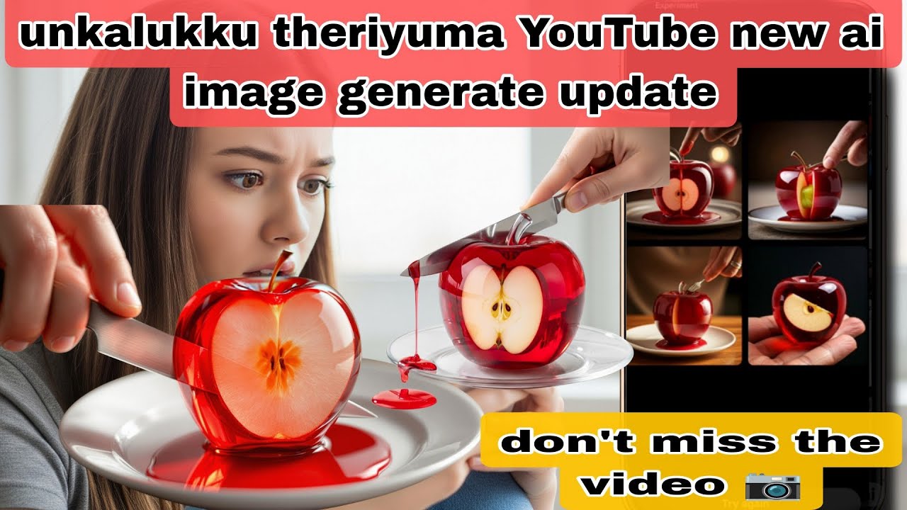 You know?? YouTube new update ai image create 🔥 how to make glass fruit ai image in YouTube #ai ...