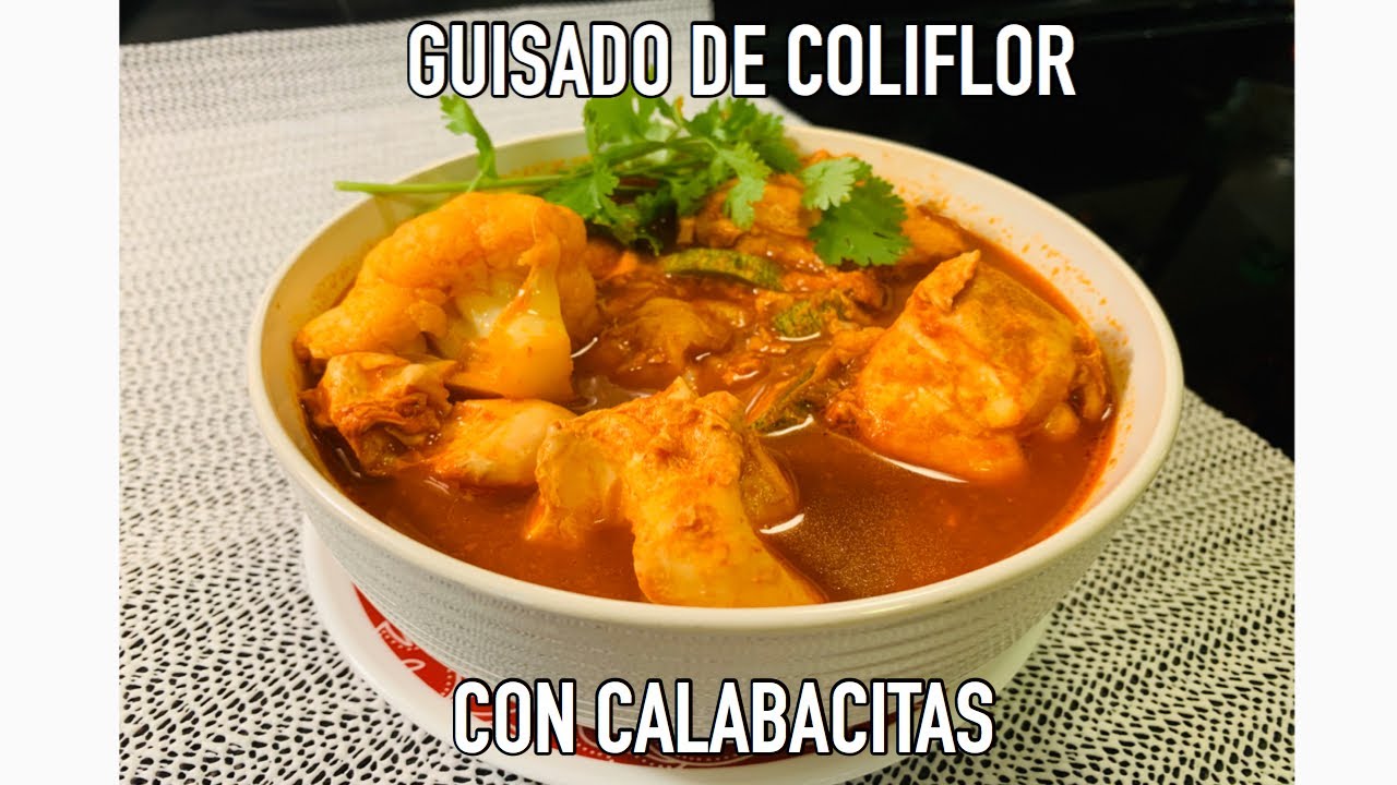 CÓMO HACER COLIFLOR CON CALABACITAS Y HUEVOS AHOGADOS |comida ...