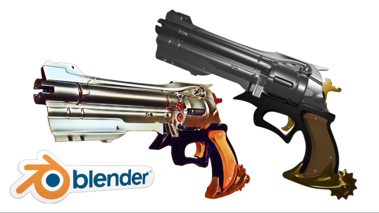 Blender Weapon Design: Building a Revolver | Part4 | Final - YouTube