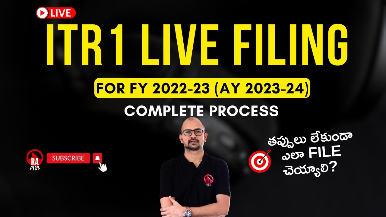 ITR1 మీరే File చేసేసుకోవచ్చు! Live Filing for FY 2022-23 (AY 2023-24 ...