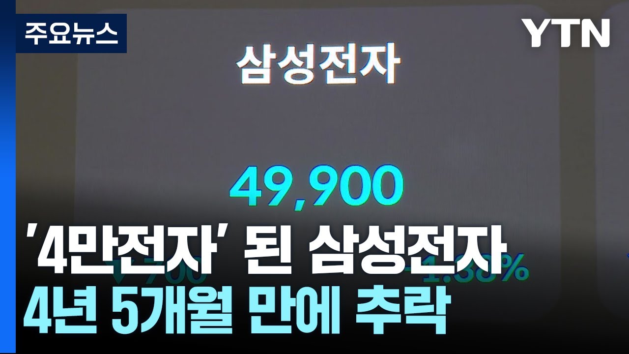 '4만전자' 된 삼성전자...구두개입에도 환율은 1,400원대 / YTN - YouTube