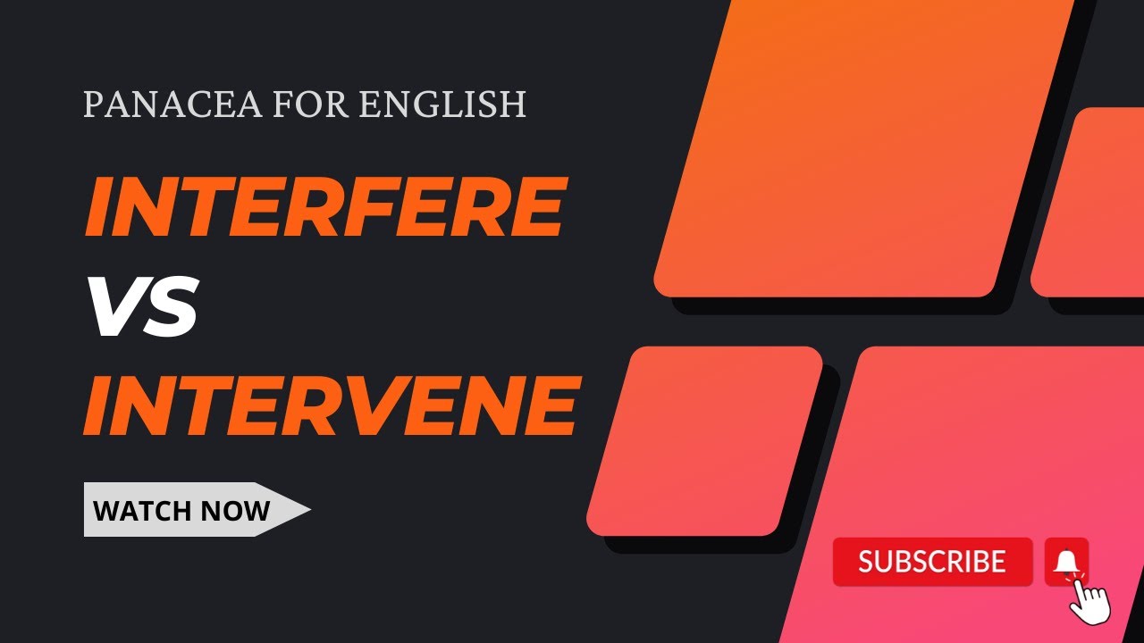 Interfere VS Intervene || Doubt Cleared || - YouTube