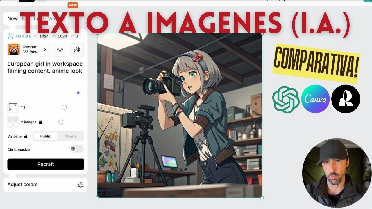 Texto a Imagen | Comparativa! (Canva, Dall-E, Recraft) - YouTube