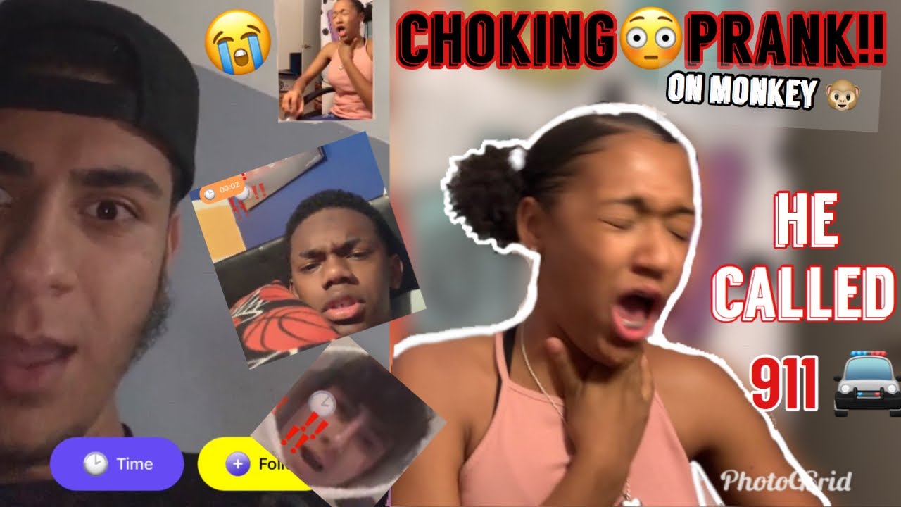 Choking Prank 😳 On Monkey App 😂HE CALLED 911 😱🚔 **Hilarious** 😭 - YouTube