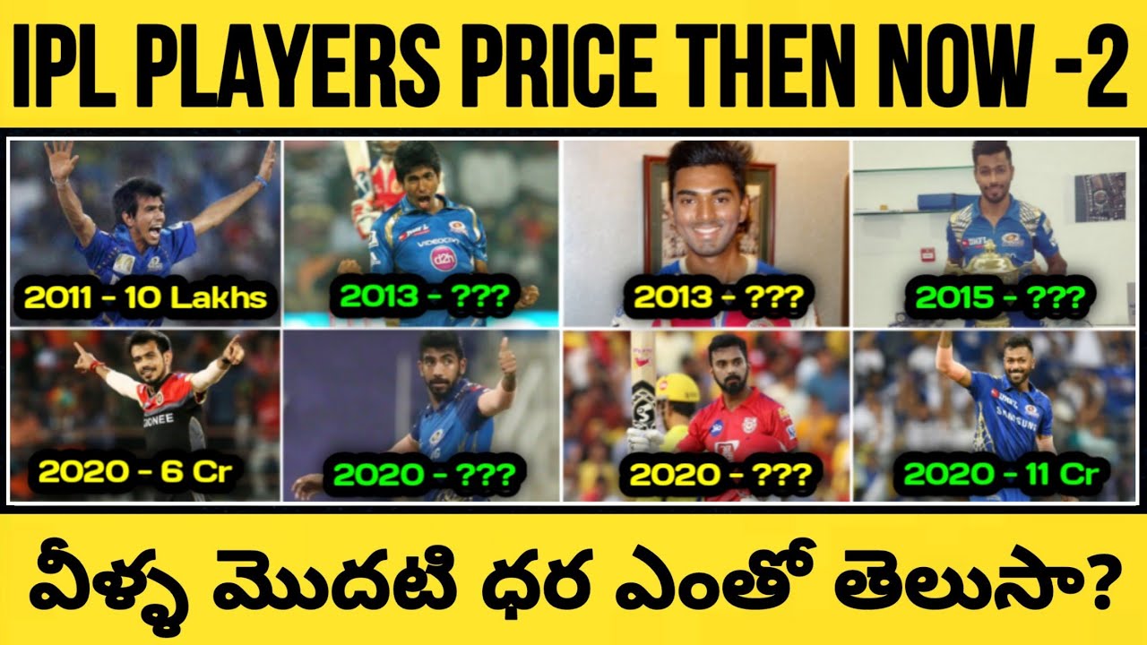 IPL Star Players Price Then Now | Episode 2 | IPL Players Price ...