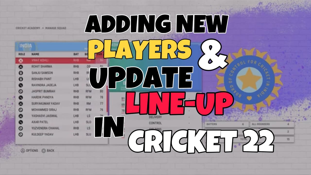 How To Add New Players & Update Lineup In Cricket 22 | Latest Update ...