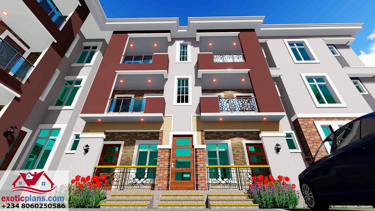 9 flats Building Design - YouTube