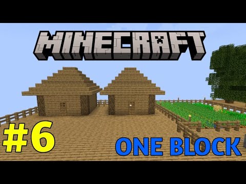 Minecraft BULD A villager house minecraft in ONE BLOCK #6 - YouTube